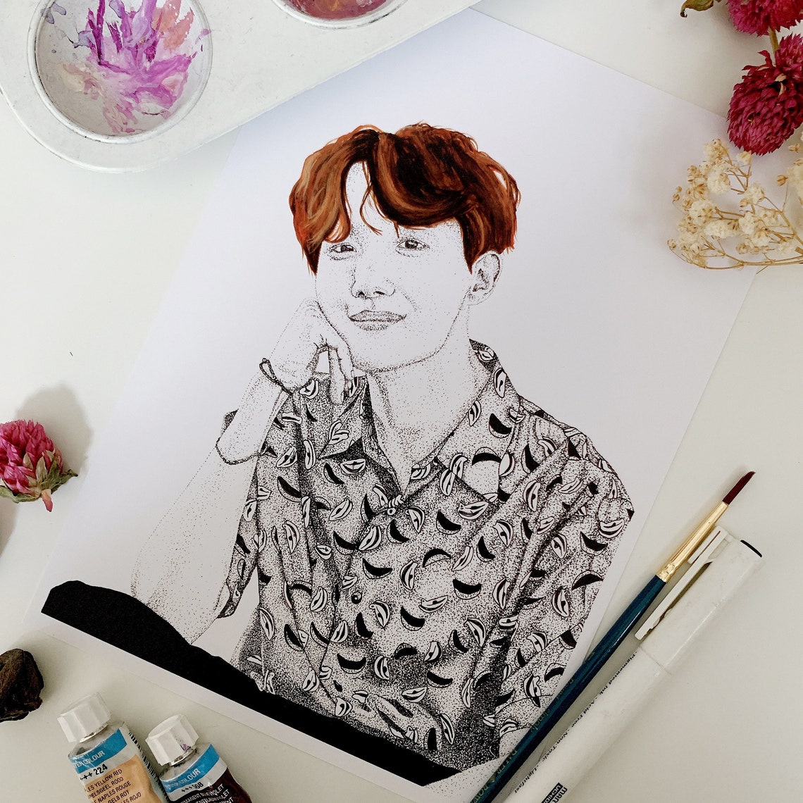 BTS J-hope Art Print / J-hope Fanart / BTS Fanart / K-pop Art - Etsy