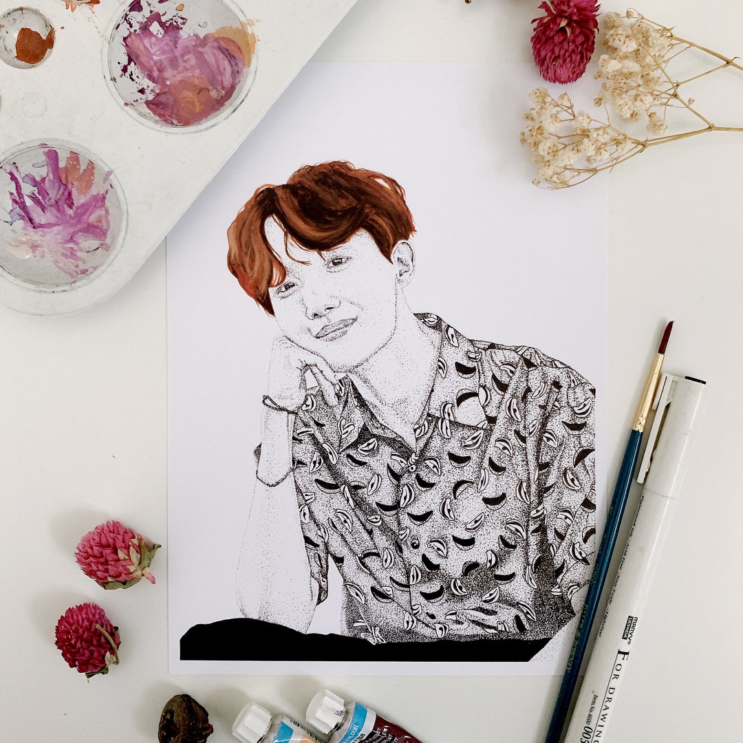 BTS J-hope Art Print / J-hope Fanart / BTS Fanart / K-pop Art - Etsy