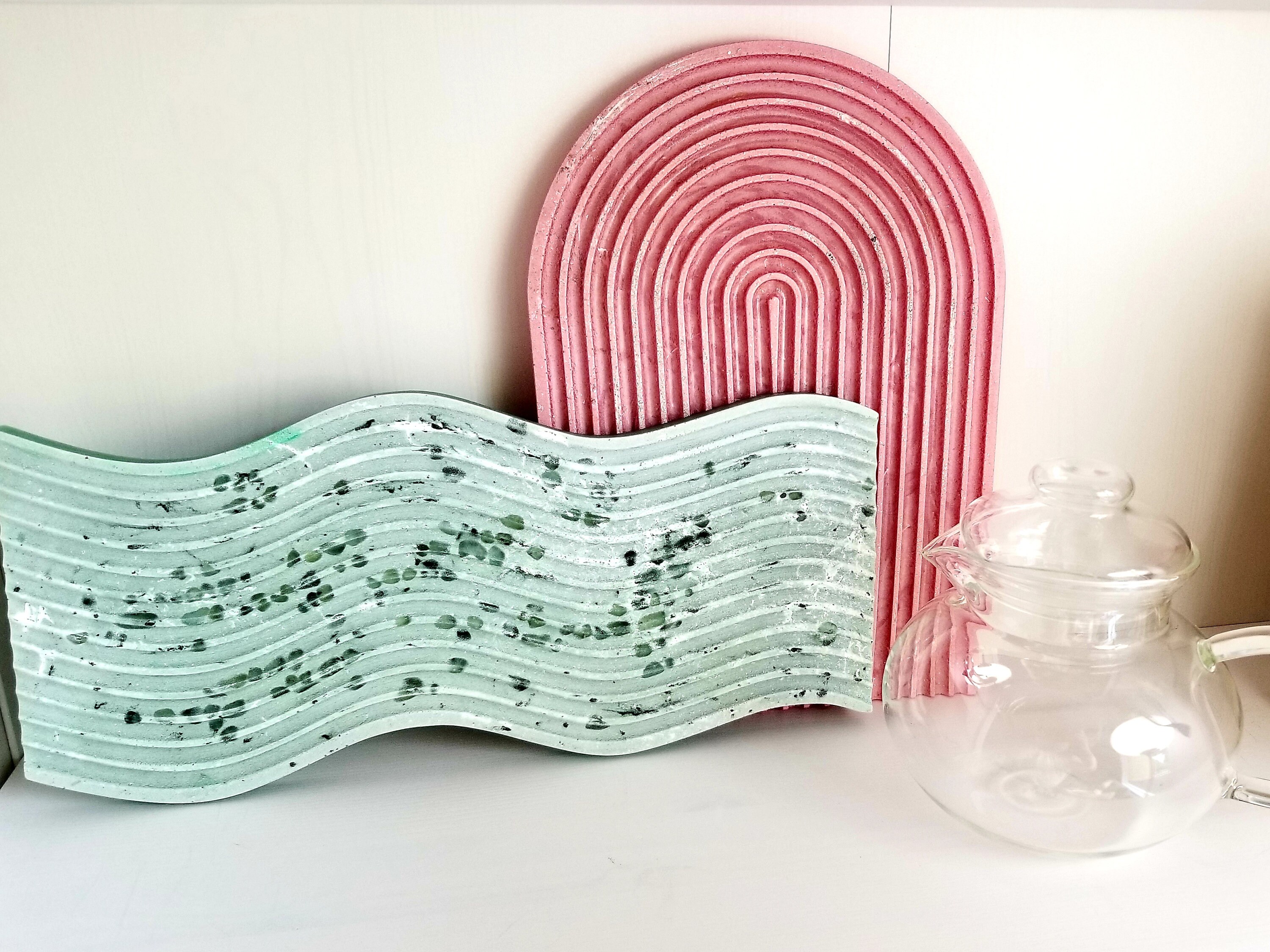 Large Arched Ribbed Resin Board Tray 8 1/2 X 12 - Etsy