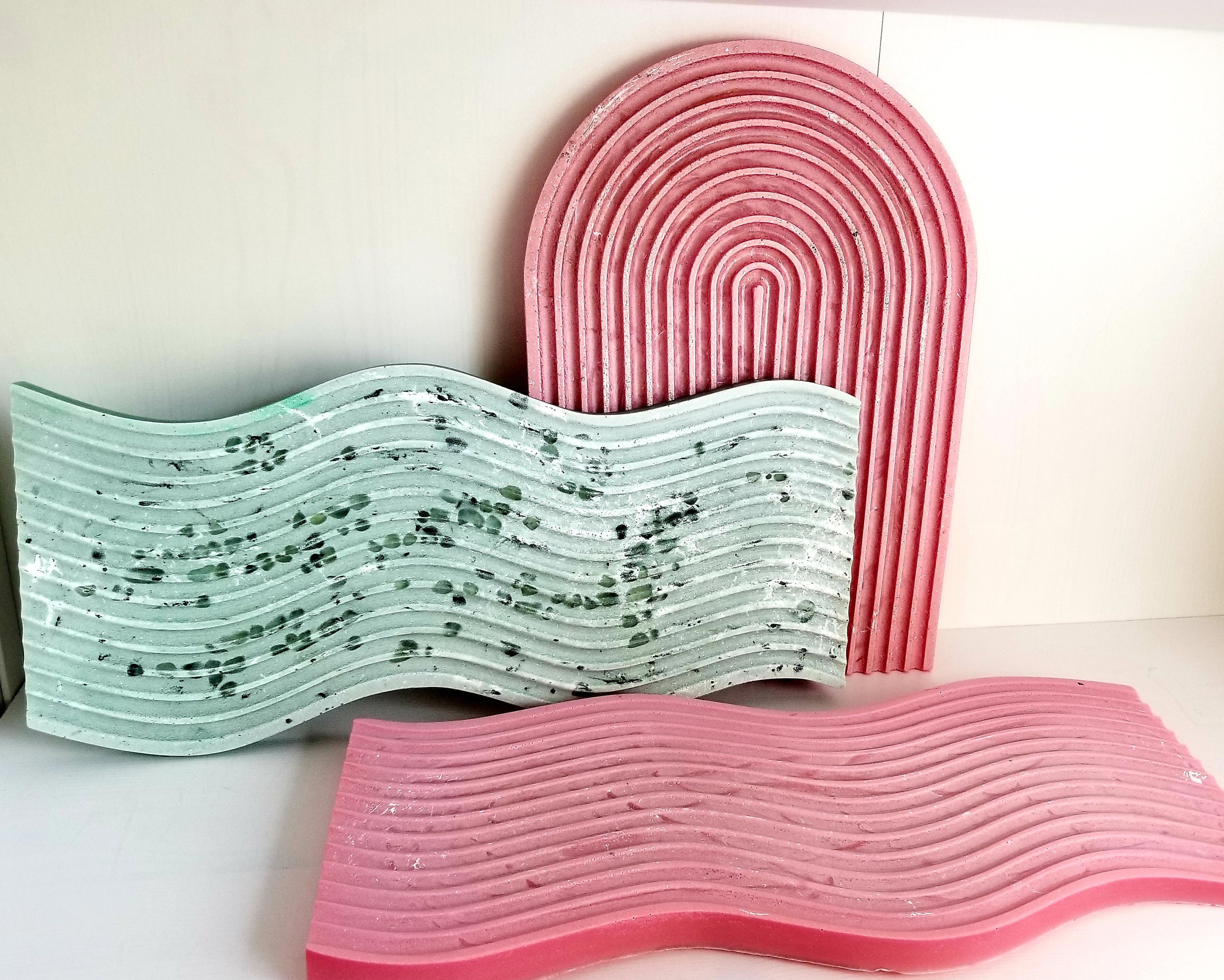 Large Arched Ribbed Resin Board Tray 8 1/2 X 12 - Etsy