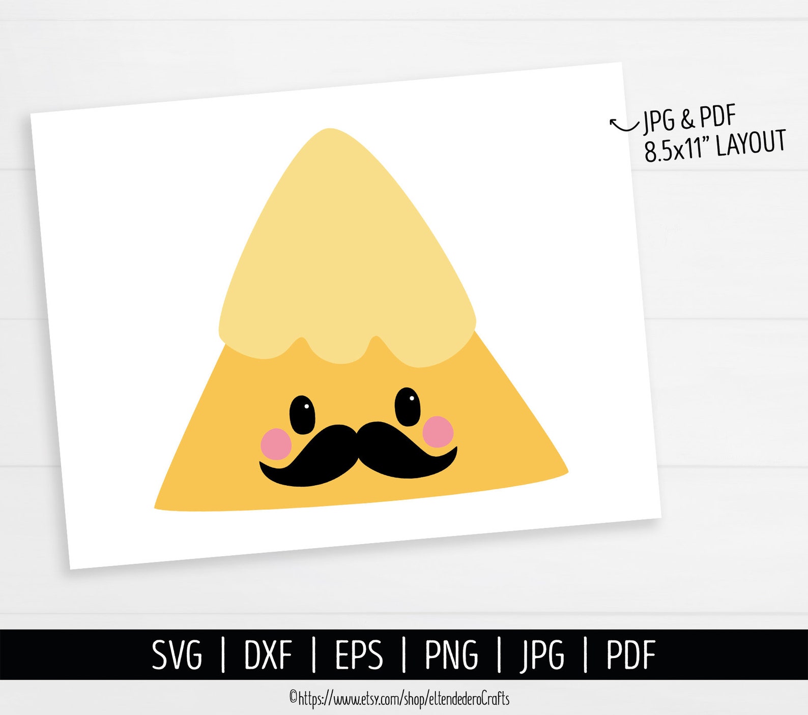 Nacho SVG. Cinco De Mayo Cut Files. Mexican Food SVG Kawaii - Etsy