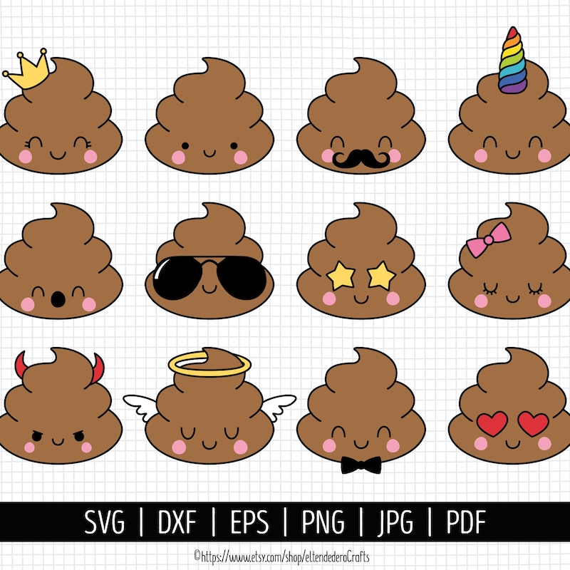 Poop Emoji Svg - Etsy