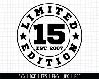 15th Birthday Svg | Etsy