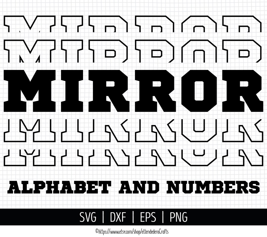 Mirror Alphabet SVG. Sports Font Clipart. College Letters Cut Files ...