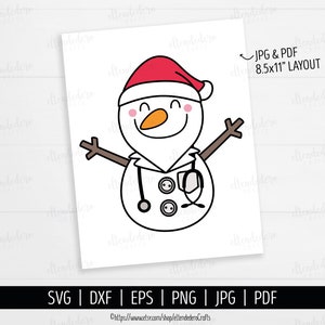 Snowman With Stethoscope SVG. Doodle Hospital Workers Clipart. Nurse ...