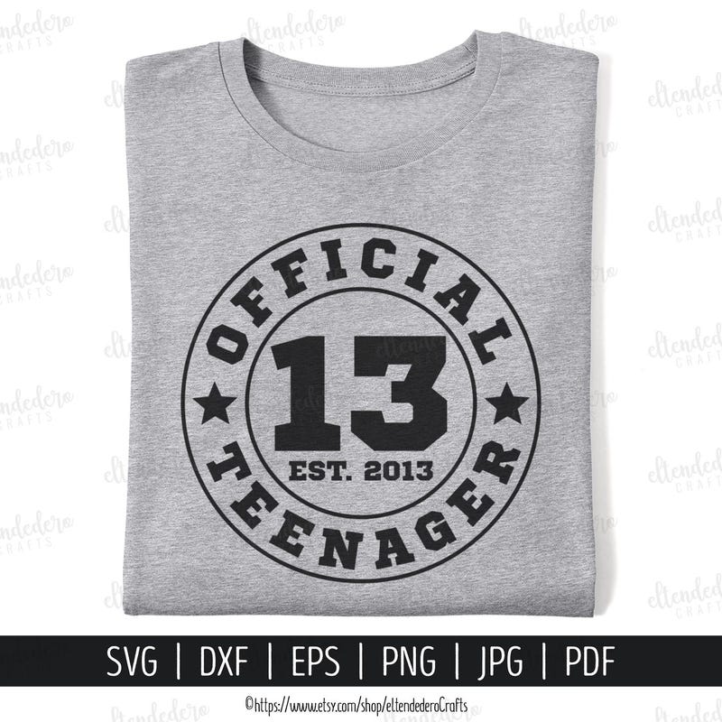 Official Teenager Svg - Etsy