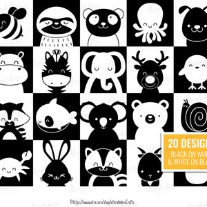 PRINTABLE High Contrast Baby Cards. Monochrome Sensory Flash Cards ...