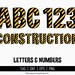 Construction Alphabet SVG. Stripes Pattern Font Clipart. Letters and ...