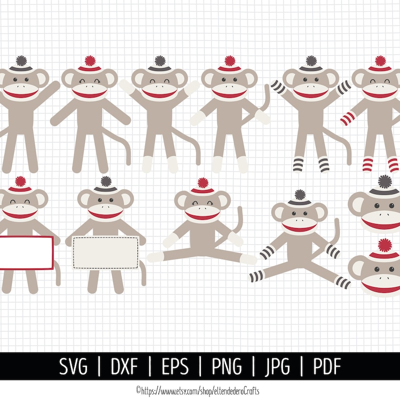 Sock Monkey Art - Etsy