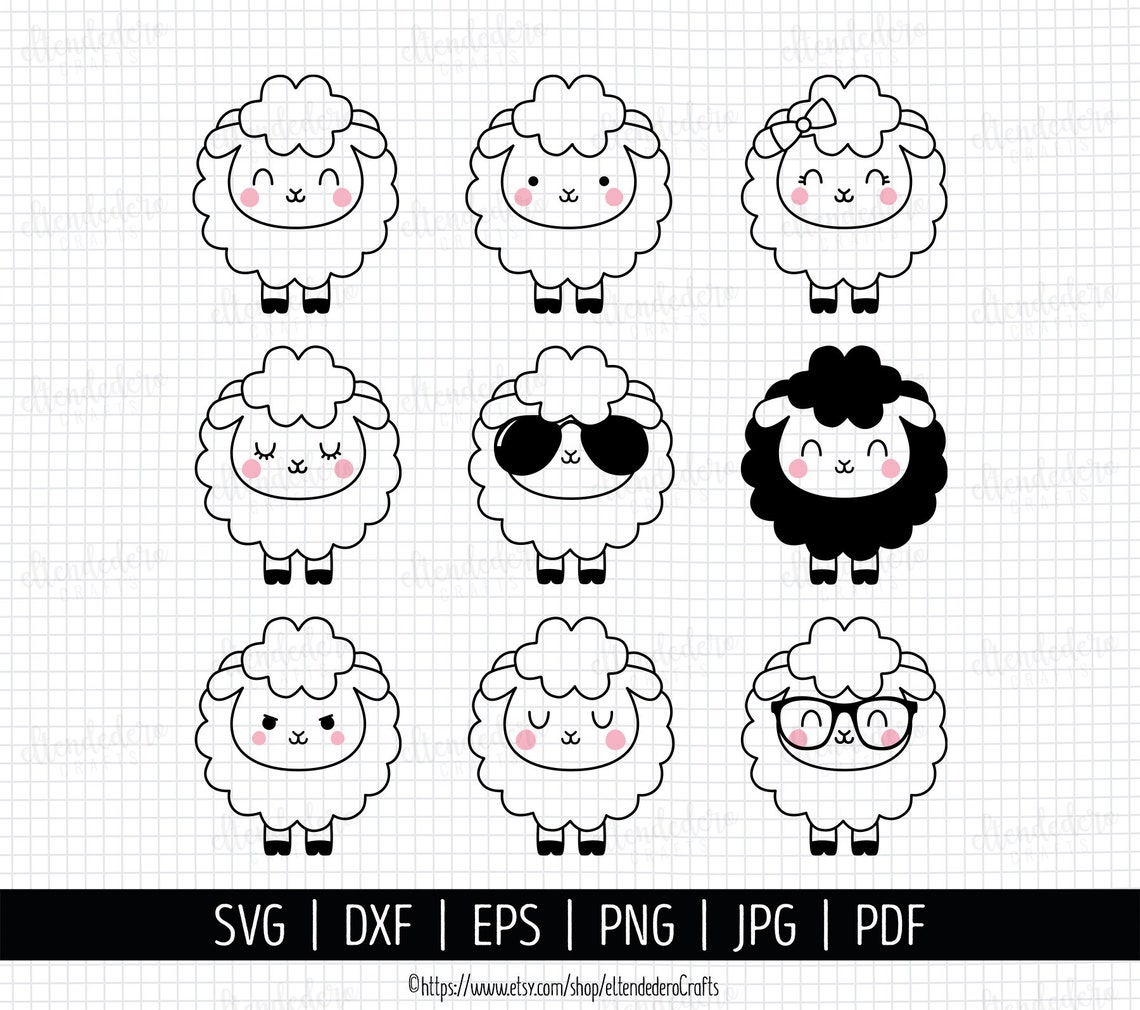 Sheep SVG. Baby Lamb Bundle Clipart PNG. Sheep Boy Girl Cut - Etsy