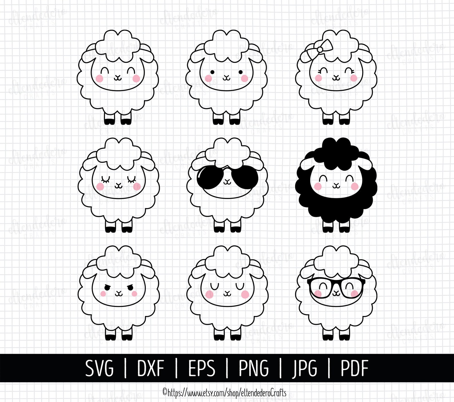 Sheep SVG. Baby Lamb Bundle Clipart PNG. Sheep Boy Girl Cut - Etsy