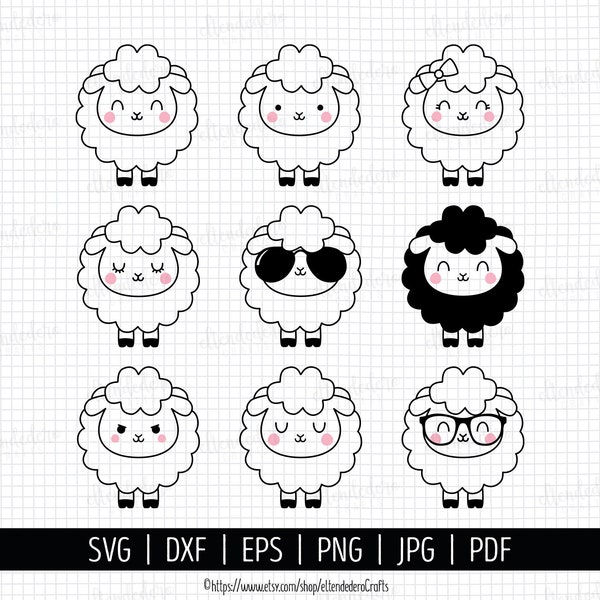 Baby Sheep Svg - Etsy