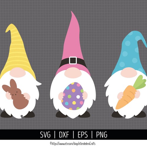 Easter Gnomes SVG. PNG. Cricut Cut Files Silhouette Files. - Etsy
