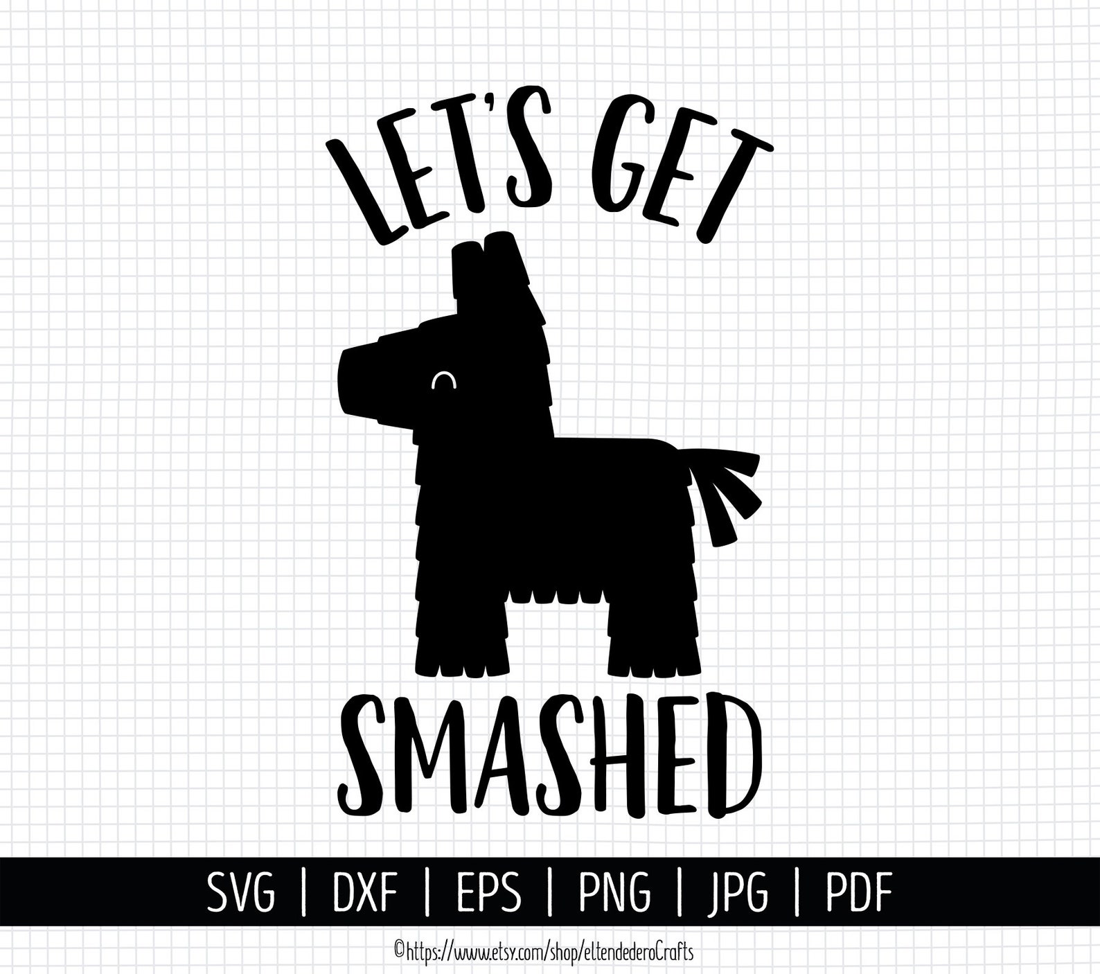 Let's Get Smashed Pinata SVG. Bachelorette Party T-shirt | Etsy