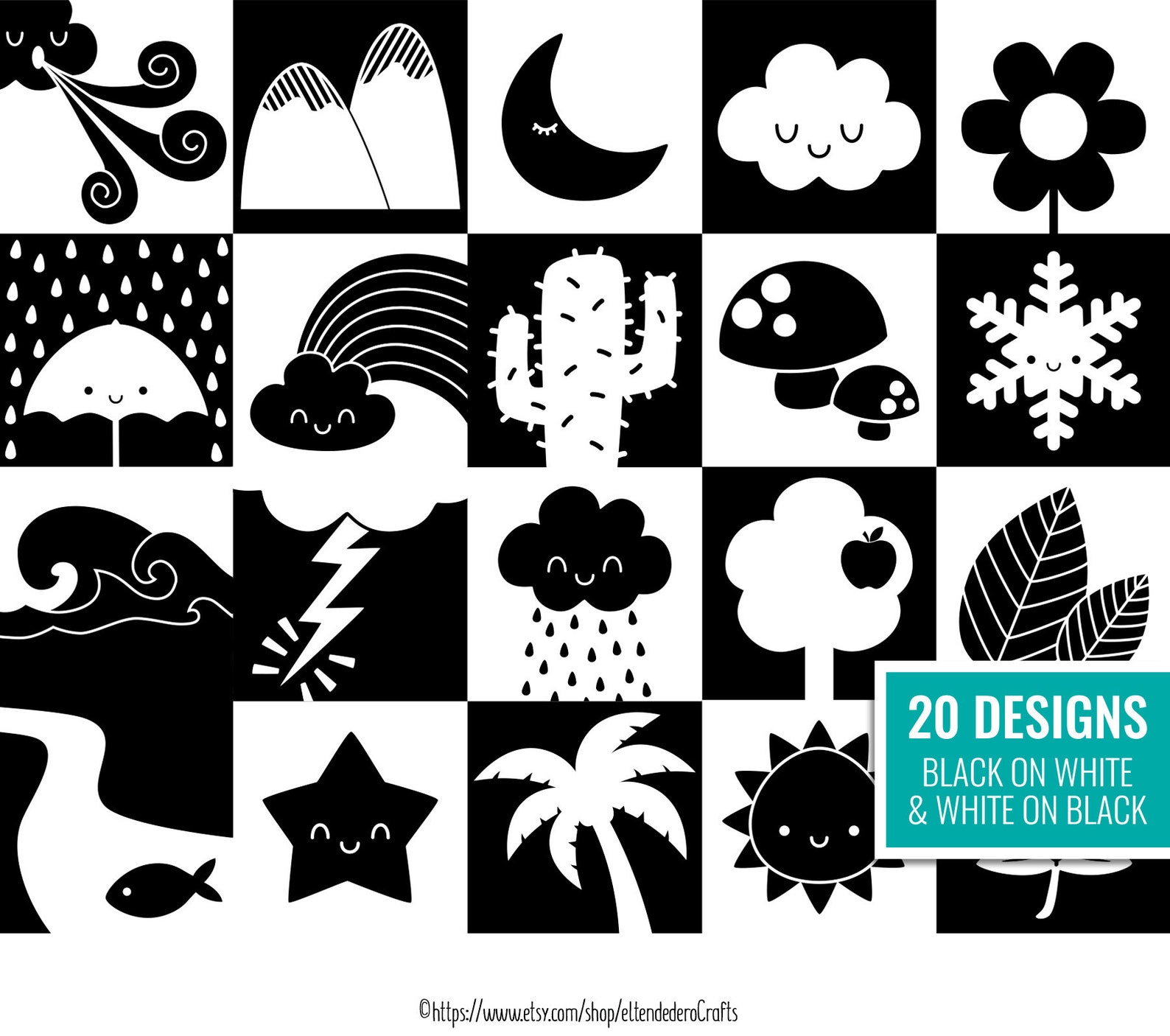 PRINTABLE High Contrast Baby Cards. Monochrome Sensory Flash | Etsy