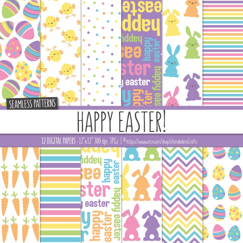 Bunny Digital Papers - Etsy