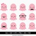 Baby Octopus SVG Bundle. Cartoon Sea Animals Cut Files. Cute Kids ...