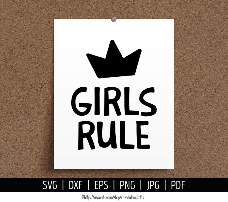 Girls Rule SVG. Kids Quotes Cut Files. Girl Room Wall Art | Etsy