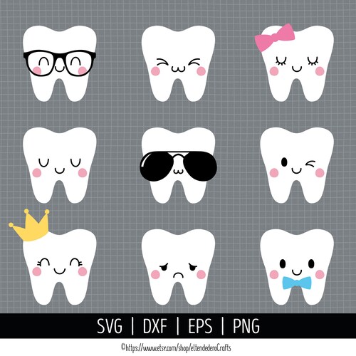 Tooth SVG. Tooth Fairy Bag Bundle Cut Files. Tooth for Girl - Etsy