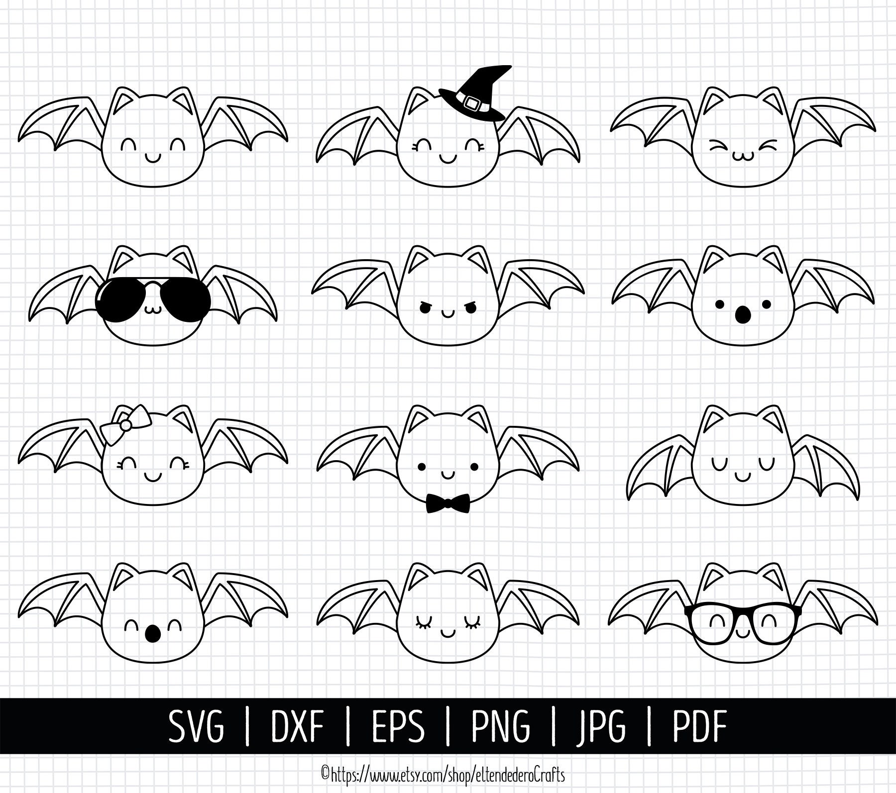 Halloween Bat Clipart Black And White