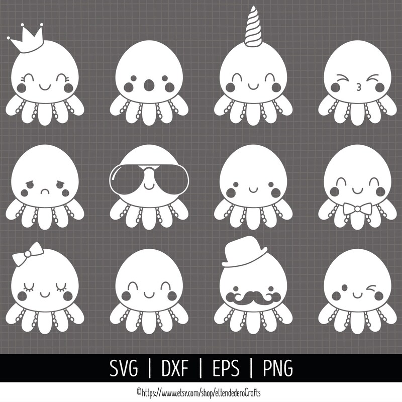 Octopus Svg - Etsy