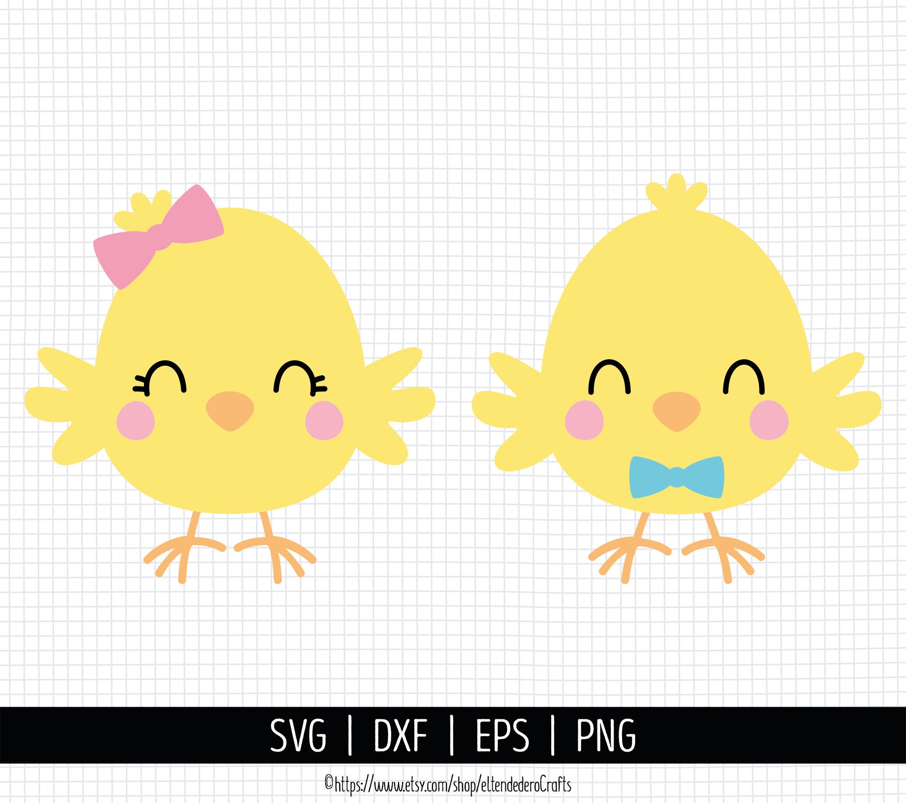 SVG Pollitos Niña y Niño. Archivos Corte Pollos Pascua Infantil ...