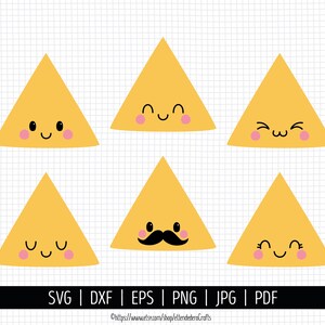 Nacho SVG. Cinco De Mayo Cut Files. Mexican Food SVG Kawaii - Etsy