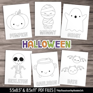 PRINTABLE Halloween Coloring Pages. Toddlers Party Games Birthday Favor ...