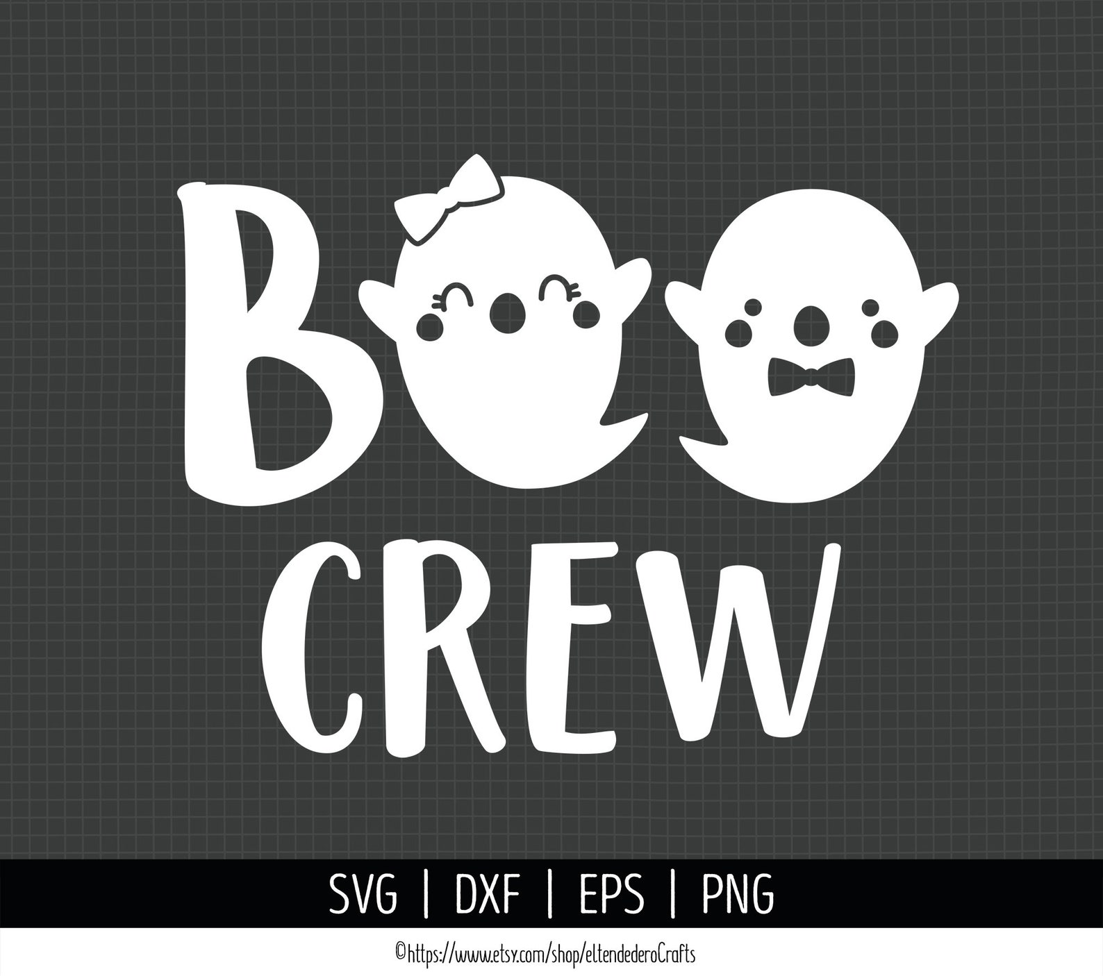 Boo Crew SVG. Kids Halloween Shirt. Cute Boo Ghost Vector Cut | Etsy