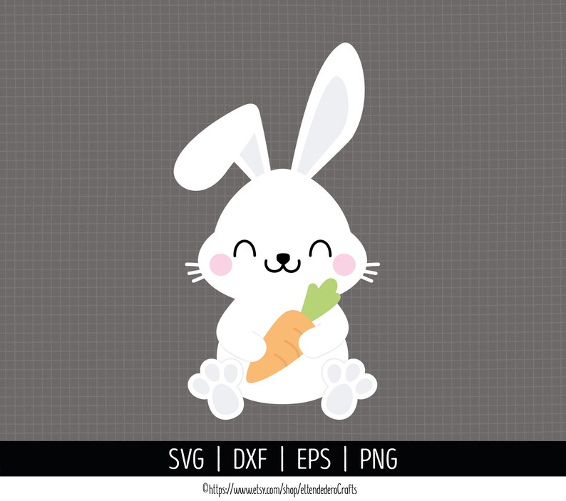 Bunny With Carrot SVG. Cute Baby Bunny PNG. Toddler Easter - Etsy