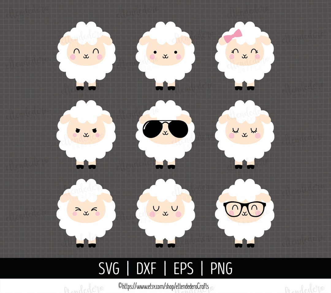 Sheep SVG. Baby Lamb Bundle Clipart PNG. Sheep Boy - Girl Cut Files ...