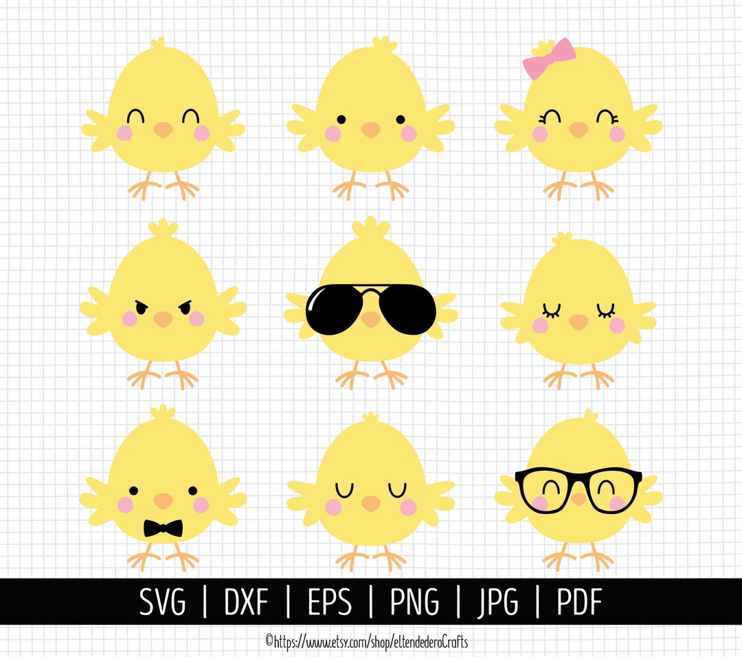 Chick SVG. Easter Chicks Bundle Clipart PNG. Chicken Boy - Etsy