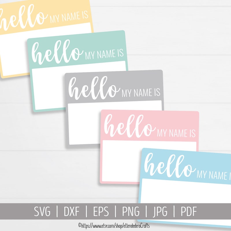Hello I Am Name Tags - Etsy