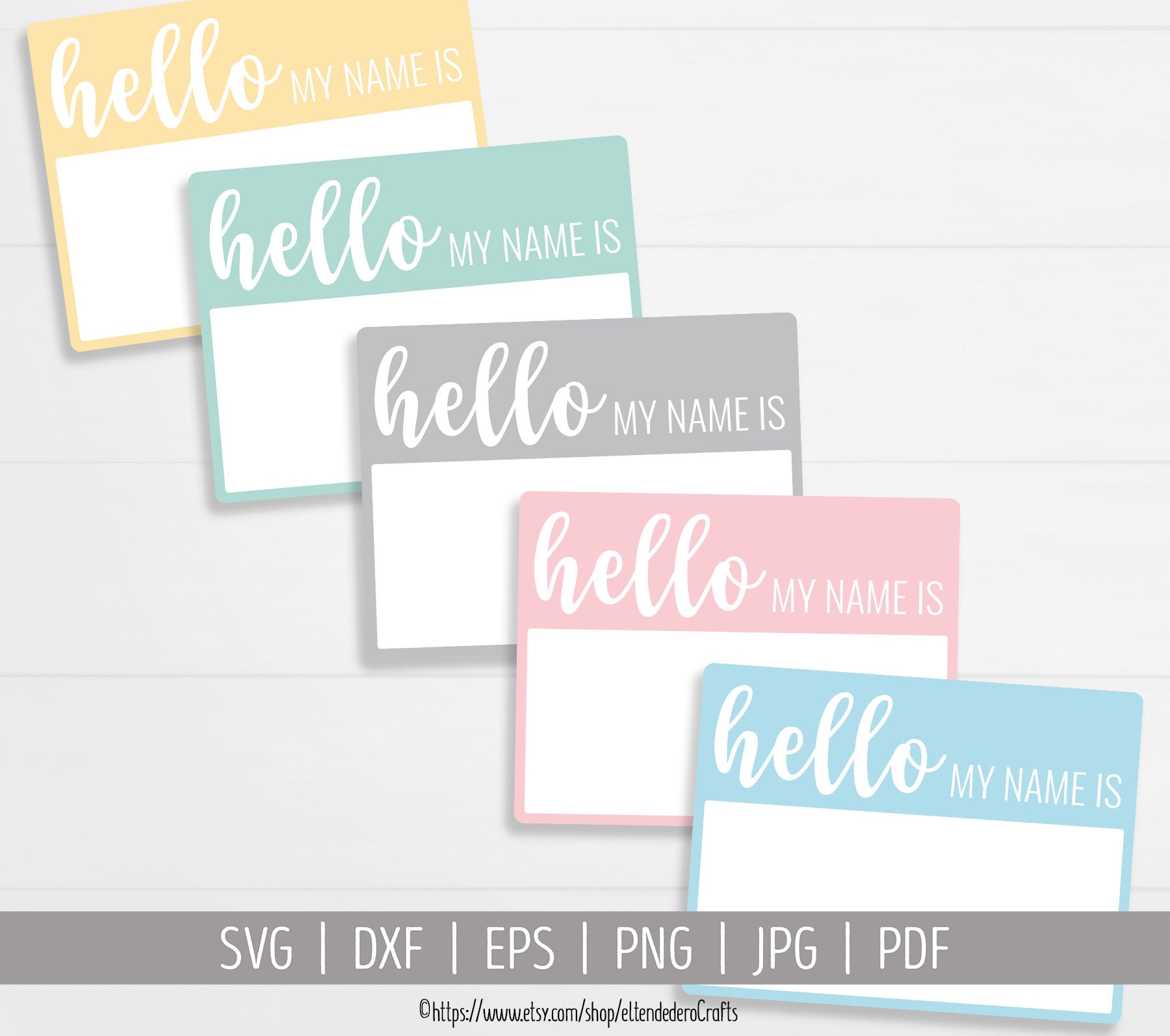 Hello My Name is SVG. Baby Name Tag Cut Files. Newborn - Etsy