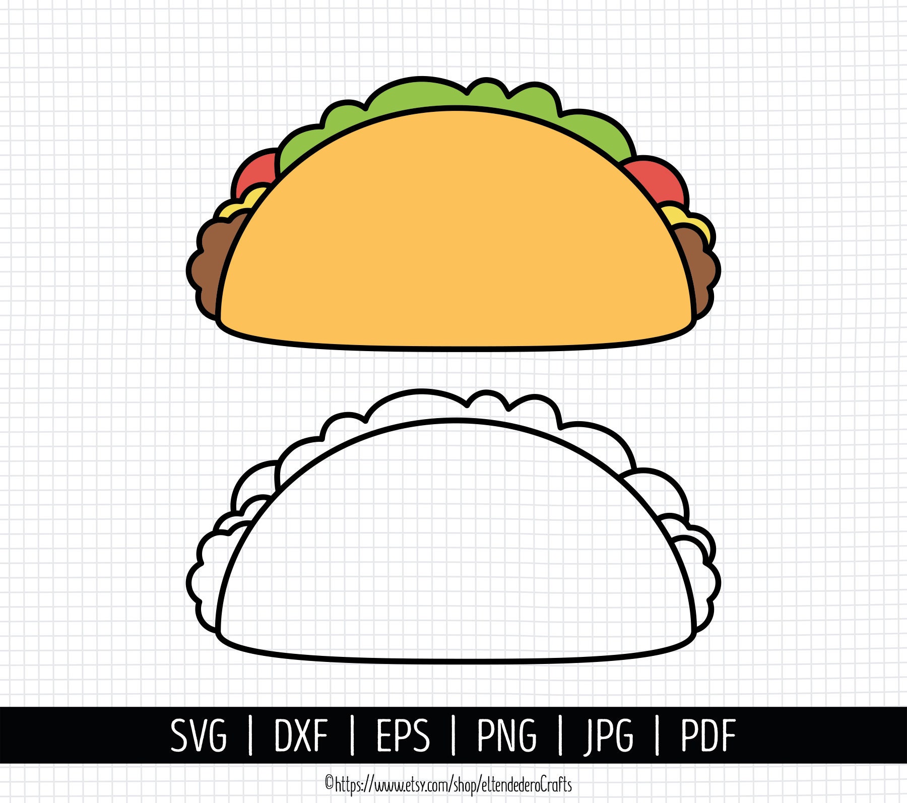 Taco SVG. Cinco De Mayo Cut Files. Mexican Food SVG, Taco Icon PNG ...