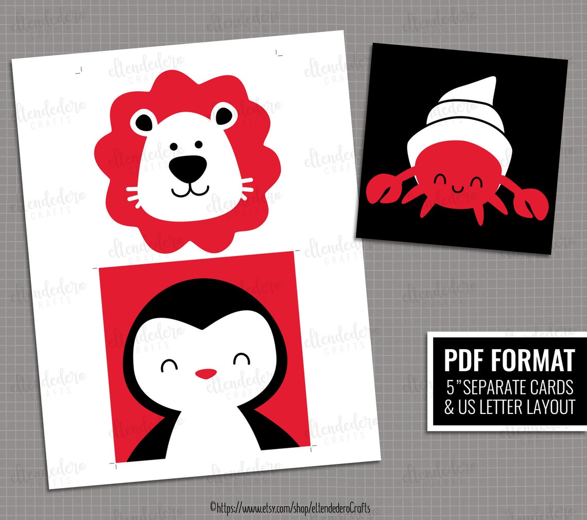 PRINTABLE High Contrast Baby Cards. Monochrome Sensory Flash Cards ...