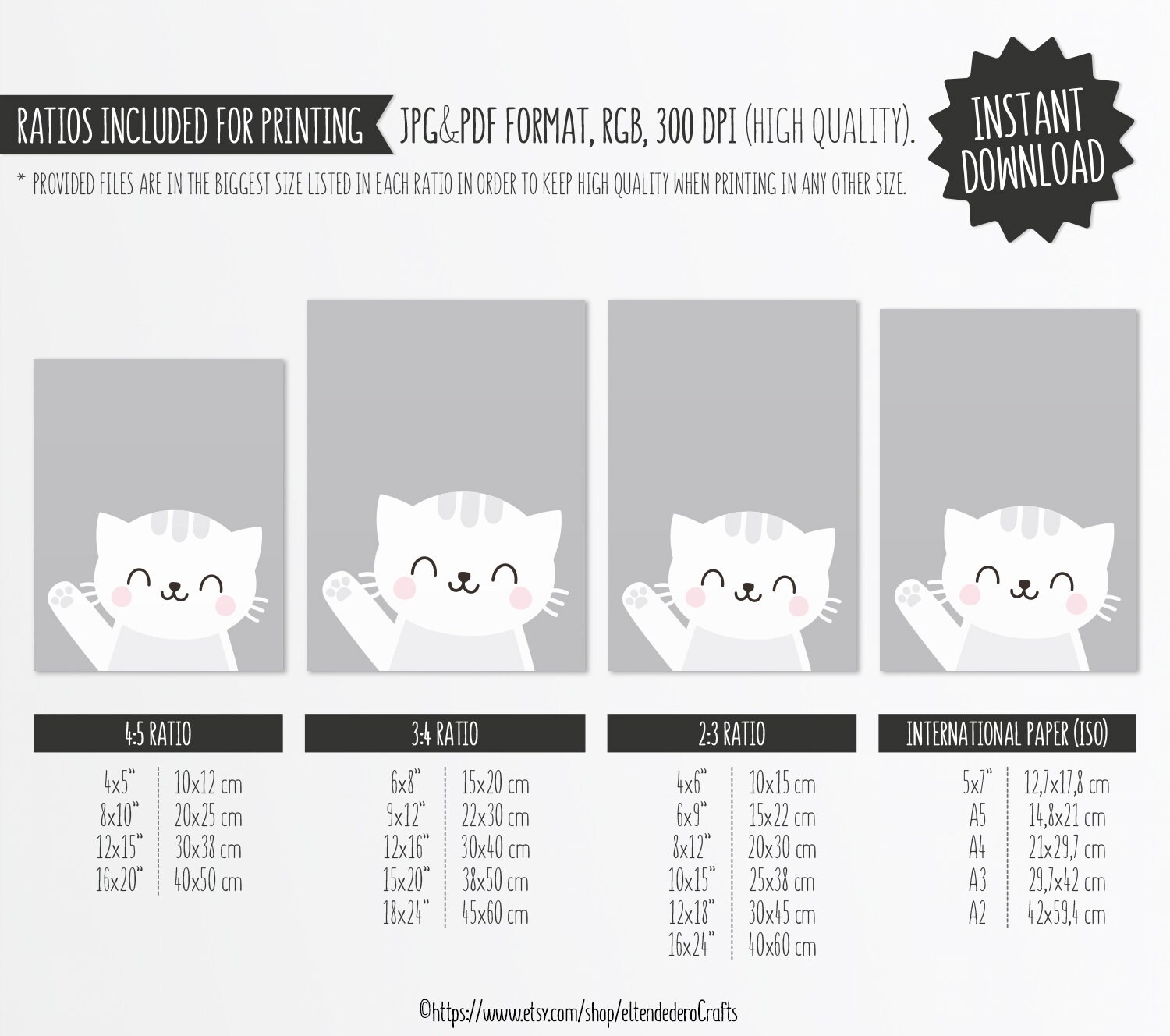 PRINTABLE Cat Nursery Decor. Pink Mint Grey Cute Kitten Baby - Etsy