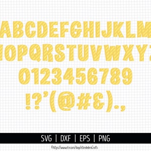 Striped Alphabet SVG. Stripes Pattern Font Clipart. Rainbow Letters and ...