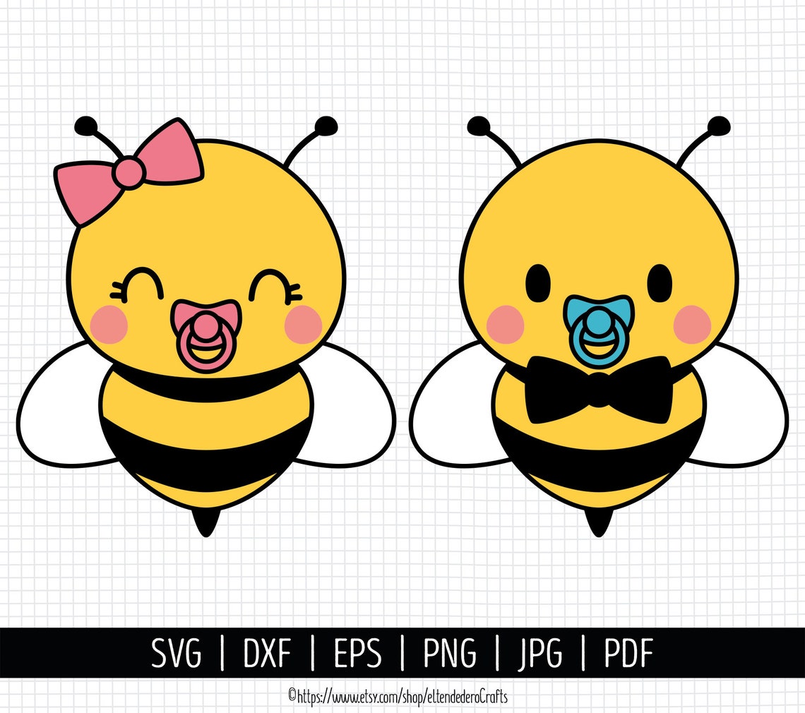 Baby Bee SVG. Boy Bee Svg Vector Girl Bee Svg Cut Files. Bee - Etsy
