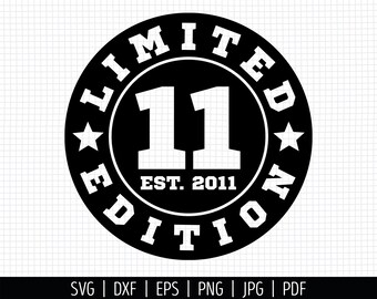 11th Birthday Svg - Etsy