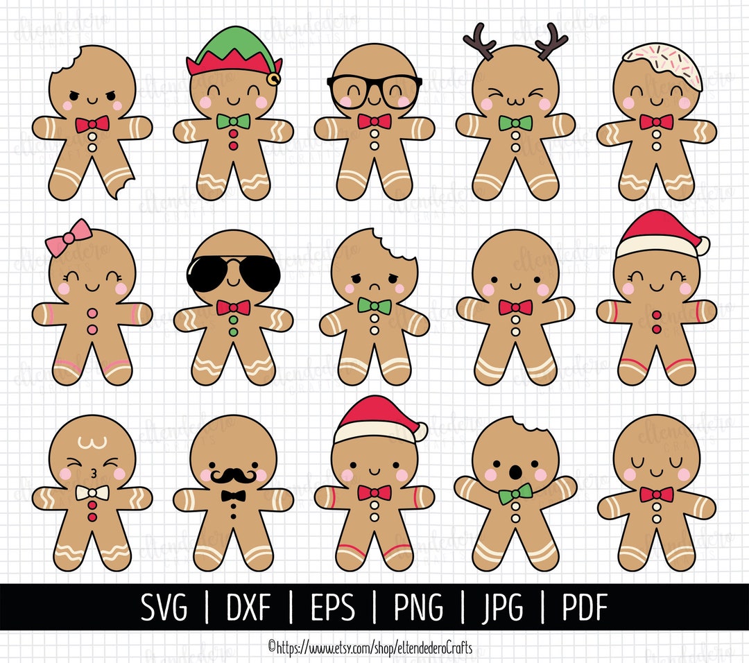Gingerbread Man SVG. Kids Christmas Gingerbread Woman Clipart PNG ...