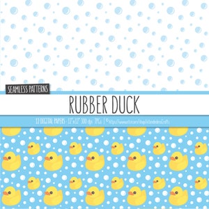 Rubber Duck Digital Paper Pack With Rubber Ducky and Soap Bubbles ...