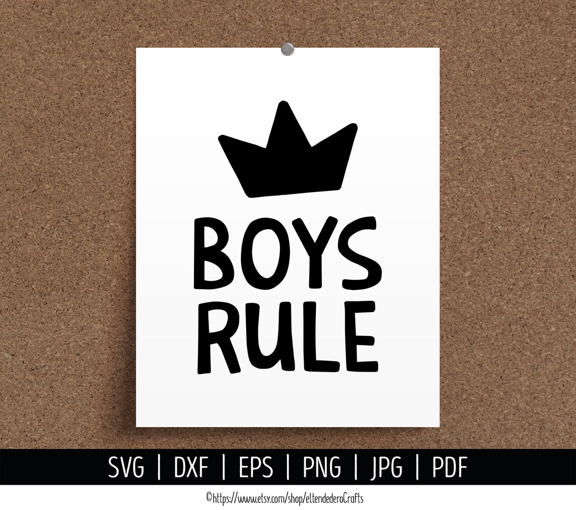 Boys Rule SVG. Kids Quotes Cut Files. Boys Room Wall Art - Etsy
