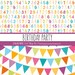 Birthday Digital Paper Package. Multicolor Kids Birthday Party Seamless ...