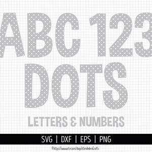 Grey Polka Dot Alphabet SVG. Dots Pattern Font Clipart. Baby Letters ...