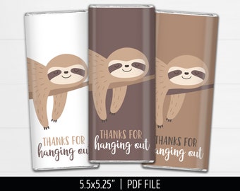Sloth Candy Bar - Etsy