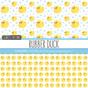 Rubber Duck Digital Paper Pack With Rubber Ducky and Soap Bubbles ...
