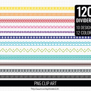 Doodle Dividers PNG Clipart. Colorful Hand Drawn Ribbons Bundle ...