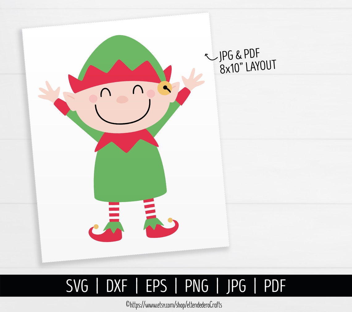 Elf SVG. Kids Cartoon Elves Clipart. Christmas Cut Files. - Etsy