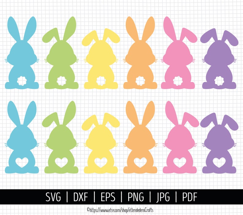 Easter Bunny SVG. Baby Bunnies Clipart PNG. Rabbit Butt | Etsy